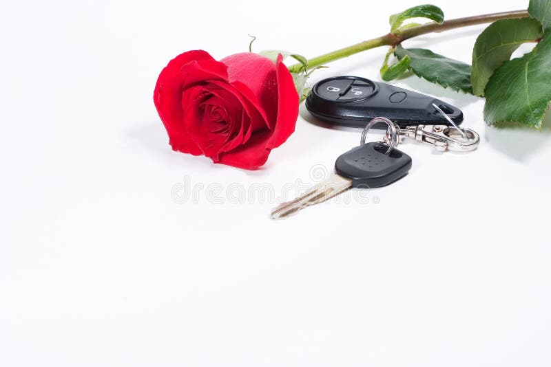 Car Keys and Beautiful Rose Stock Photo - Image of gorgeous, messages ...