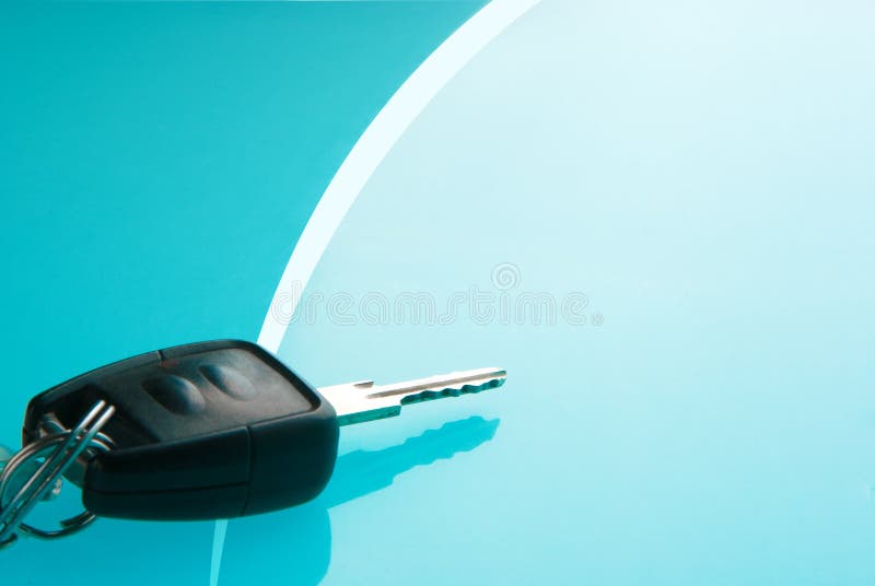 Car Keys on Blue Background Stock Photo - Image of central, remote ...