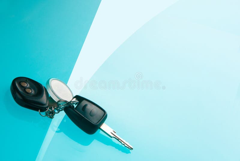 Car Keys on Blue Background Stock Image - Image of close, motor: 34155865