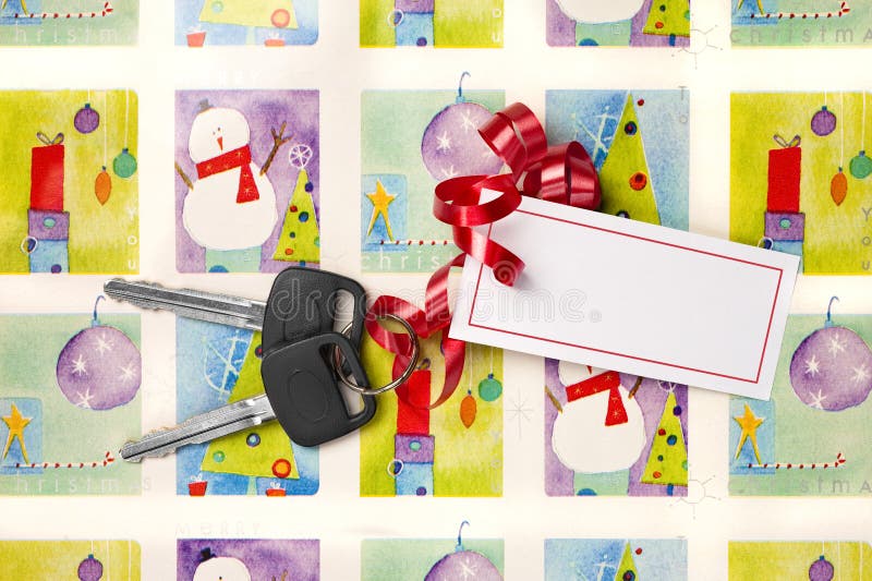 Car Keys Christmas Present stock image. Image of present - 17370765