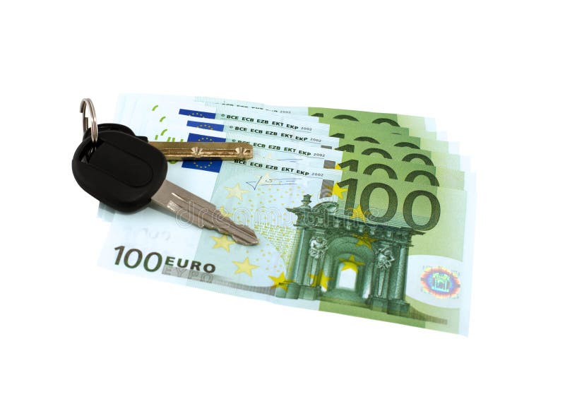 Car keys on euro banknotes stock photo. Image of white - 30708296