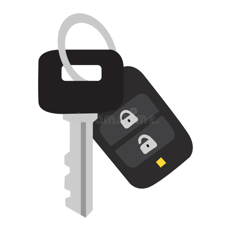 Car Keys Icon on a White Background Stock Illustration - Illustration ...