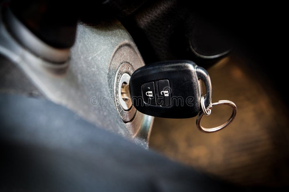 Car keys in ignition stock image. Image of keys, start - 74048243