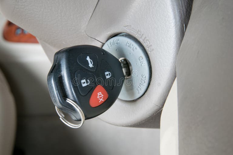 Car Keys in Ignition (start the Car) Stock Image - Image of road, start ...
