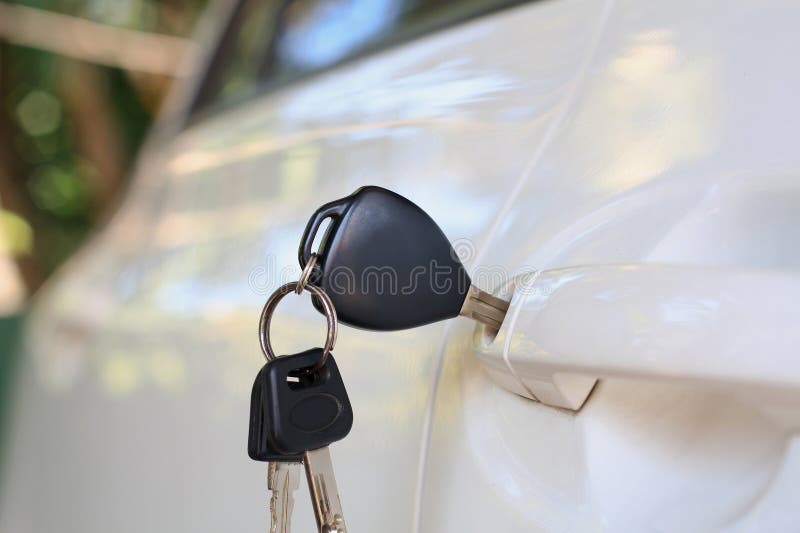 Car keys stock image. Image of park, keys, door, left - 77753877
