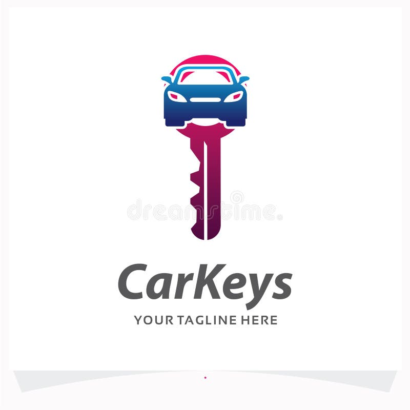 Car Keys Logo Design Template Stock Vector - Illustration of logo ...