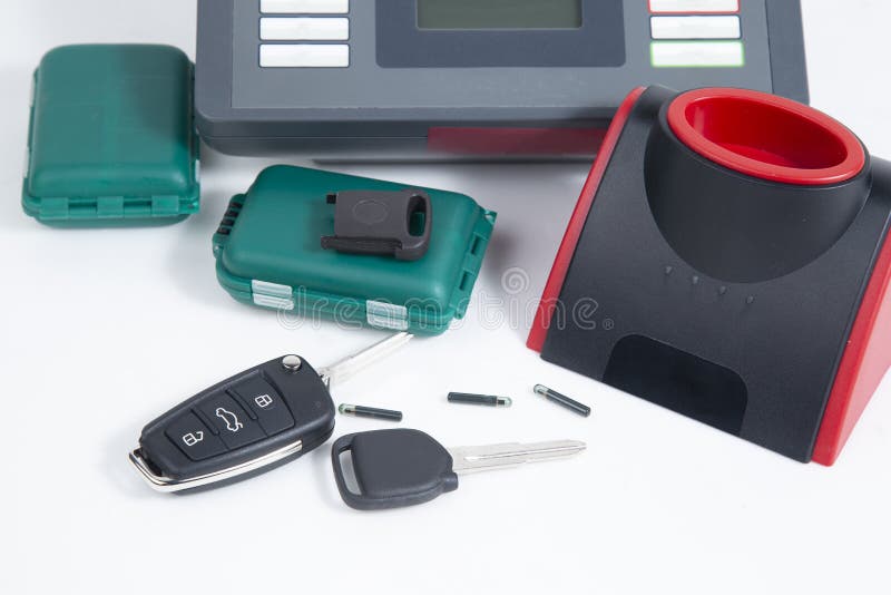 Car Keys, Manufacturing. Chips, Programming Stock Image - Image of ...