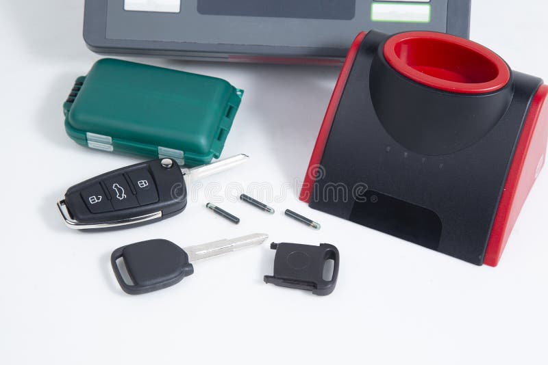 Car Keys, Manufacturing. Chips, Programming Stock Photo - Image of ...