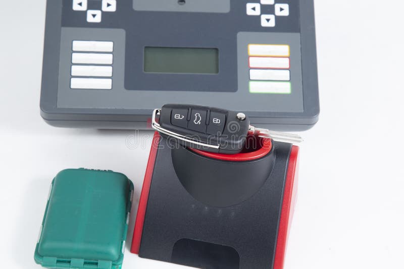 Car Keys, Manufacturing. Chips, Programming Stock Image - Image of ...