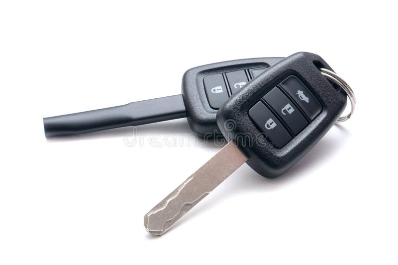 Car Keys and Master Key on White Background Stock Image - Image of ...