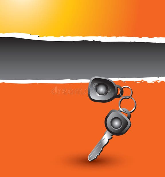 Car Keys on Orange Ripped Banner Stock Vector - Illustration of ...