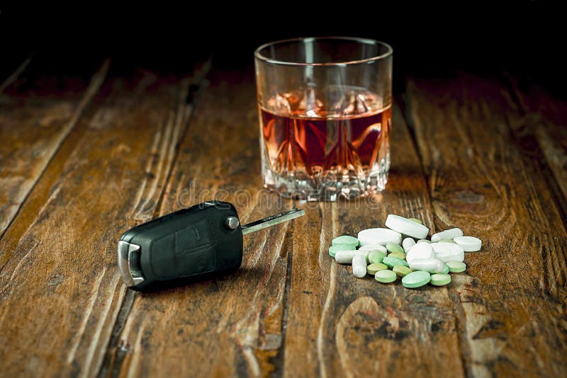 Car Keys, Pills and Alcohol Stock Photo - Image of text, drunk: 94314236