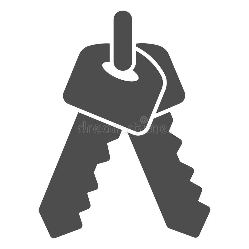 Car Keys Solid Icon, Car Service Concept. Vector Graphics Stock ...