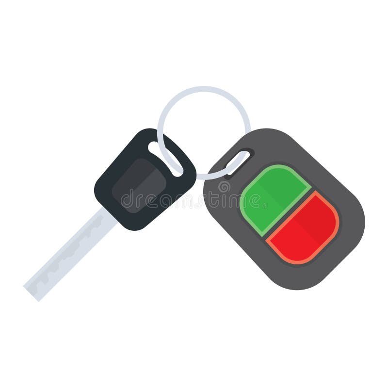Car Keys on a White Background Stock Vector - Illustration of keyholder ...
