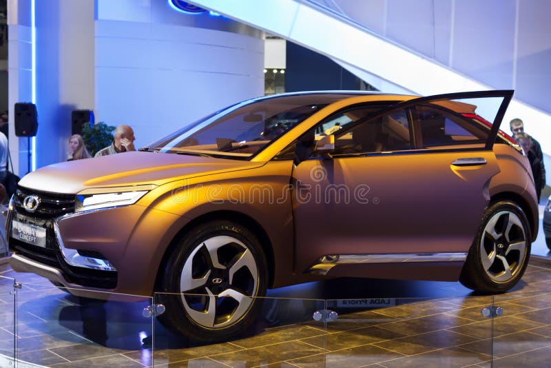 Car LADA XRAY Concept, Side View Editorial Image - Image of novelty ...