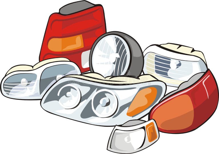 Car lamps stock vector. Illustration of detail, diffusor - 13139813