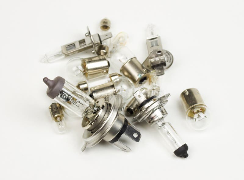 Car light bulbs in a box. stock image. Image of bulbs - 27225931