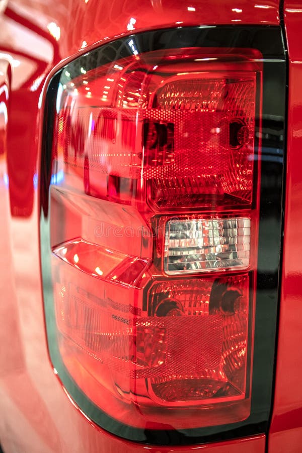 Car Led Tail Lights. Detail of Car Exterior Stock Image - Image of ...