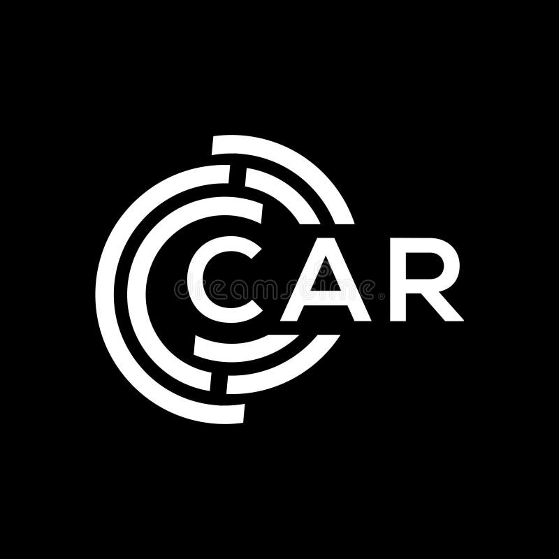 CAR Letter Logo Design on Black Background. CAR Creative Initials ...