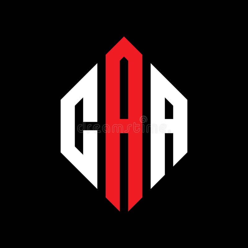 CAR Letter Logo Design with Polygon Shape. CAR Polygon Vector Logo Template with White and Red ...