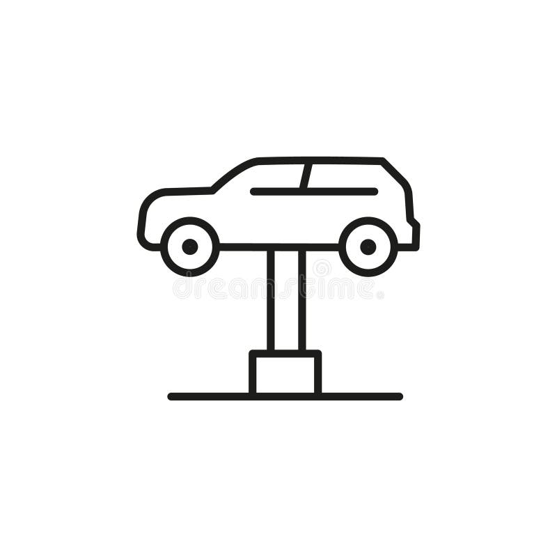 Car Lift Icon stock vector. Illustration of vector, operation - 323836300