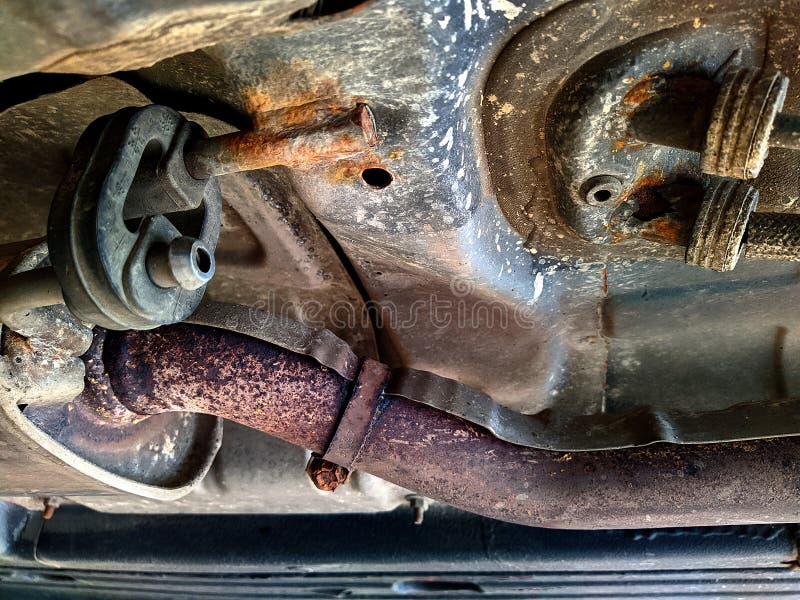 Car on the Lift View from Below. Car on a Lift Bottom View Photo. Stock ...