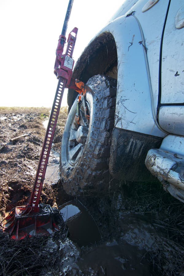 Car lifting with hi jack stock image. Image of road, diesel - 49085011