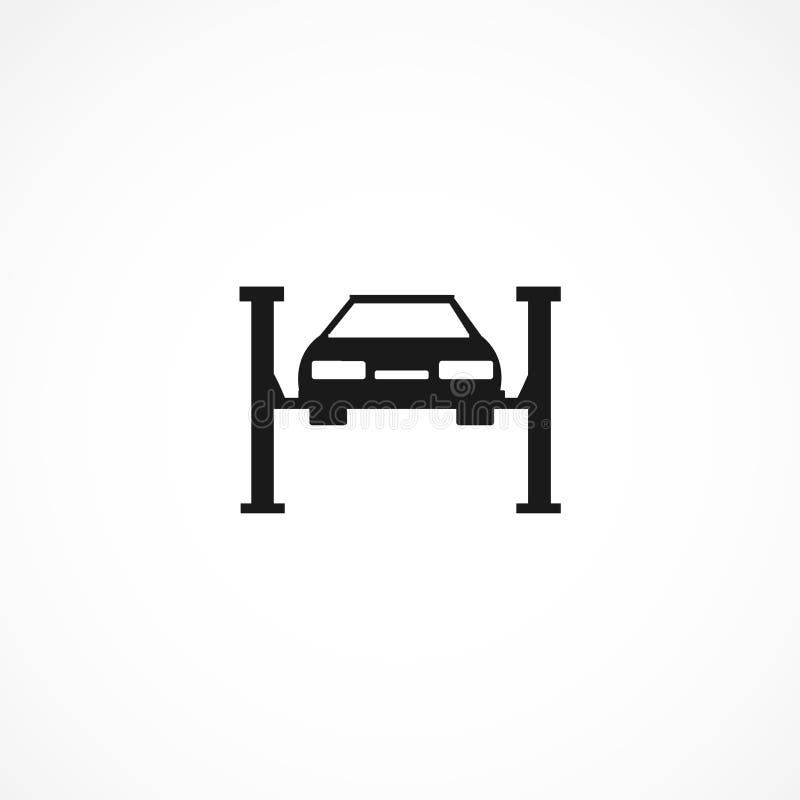 Car Lifting Icon. Car Repair Isolated Solid Icon Stock Vector ...