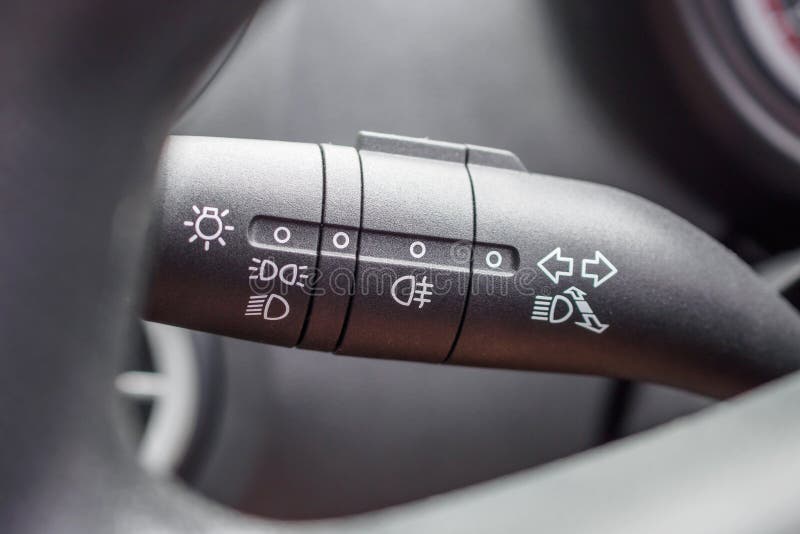 Car Light Control Switch Closeup Stock Photo - Image of lights, dash ...