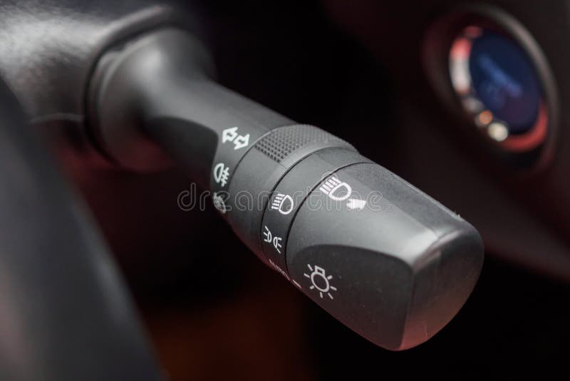 Car Light Control Switch Closeup Stock Photo - Image of parking ...