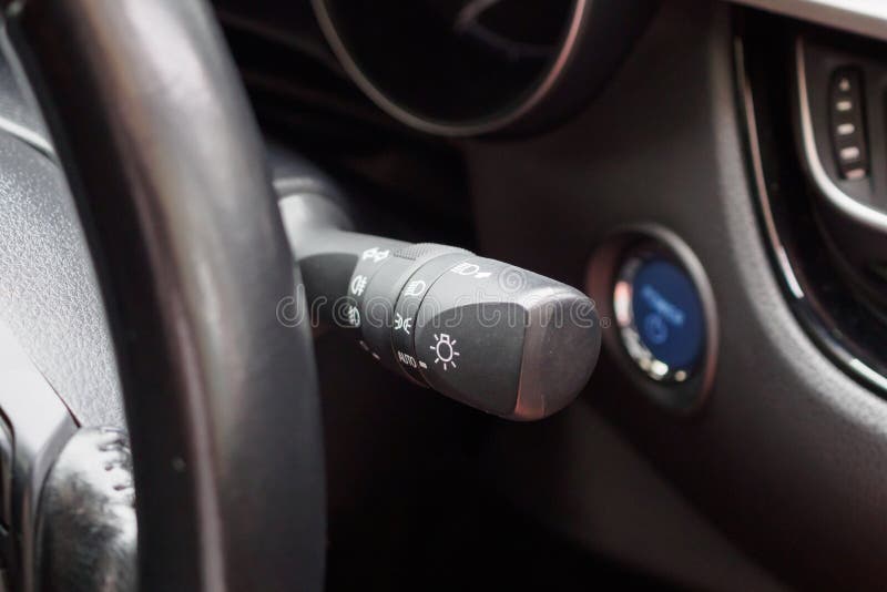 Car Light Control Switch Close Up Stock Photo - Image of drive, sign ...