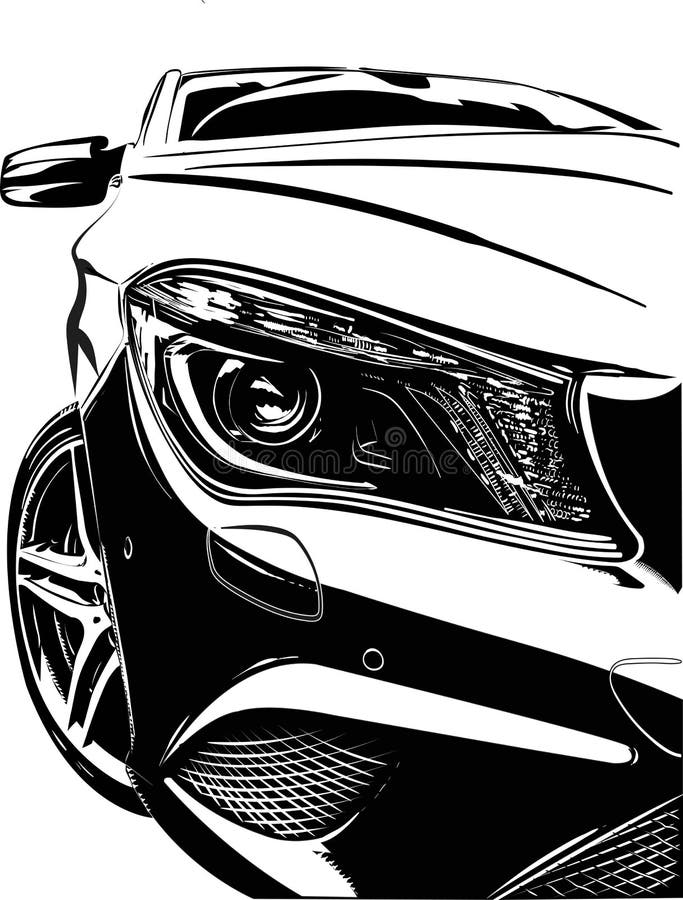 Car light front stock vector. Illustration of mercedes - 47281210