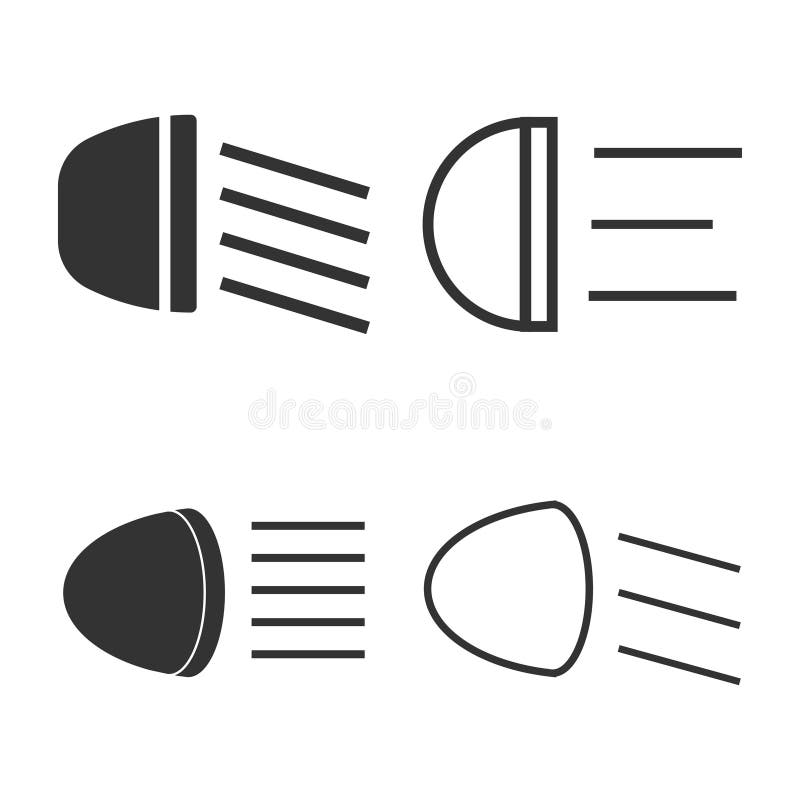 Car light icon vector stock illustration. Illustration of push - 293003736