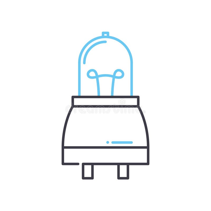 Car Light Line Icon, Outline Symbol, Vector Illustration, Concept Sign ...