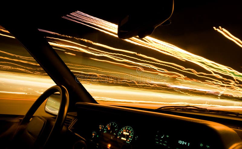 Car Light Trails 1 - Driver Stock Photo - Image of window, movement ...