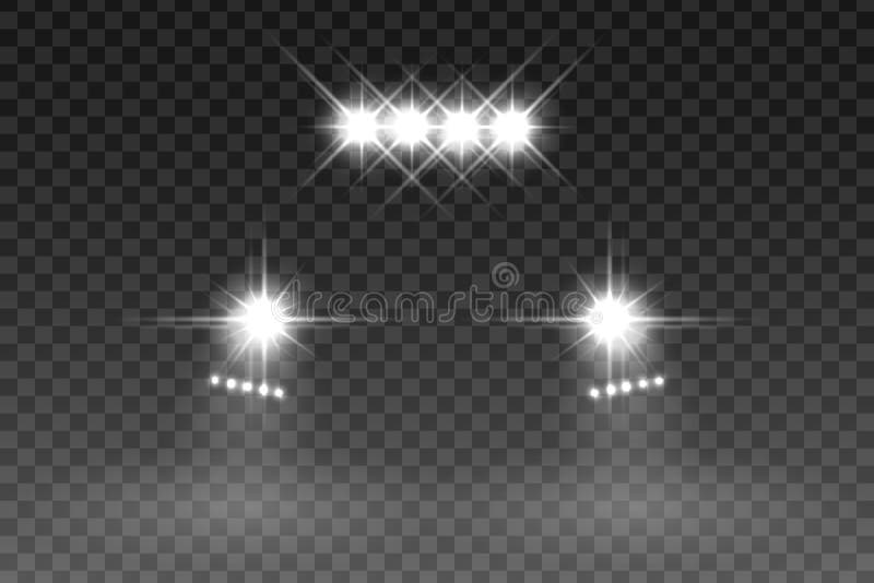 Car Light Vector Illustration Stock Vector - Illustration of night ...