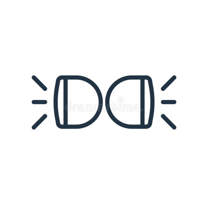 Car Lights Icon Vector Isolated on White Background, Car Lights Sign ...