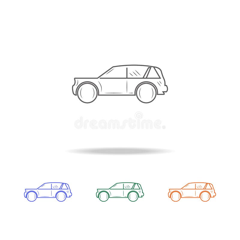 Car Line Icon. Types of Cars Elements in Multi Colored Icons for Mobile ...
