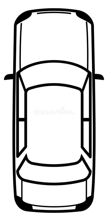 Simple Car Top View Drawing