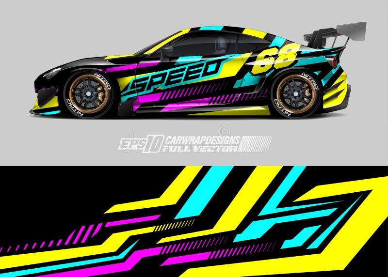 Car livery designs stock vector. Illustration of print - 202964516