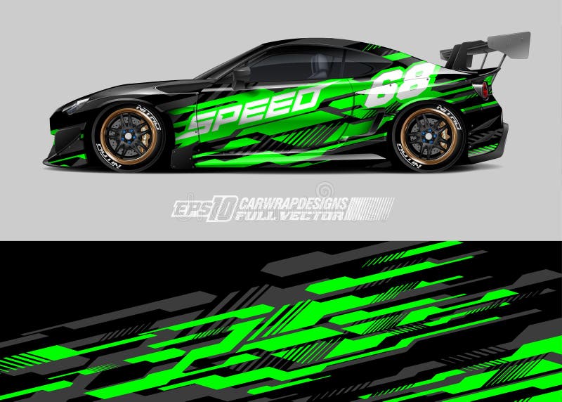 Car Livery Designs. Abstract Sripe Racing Background Stock Vector ...