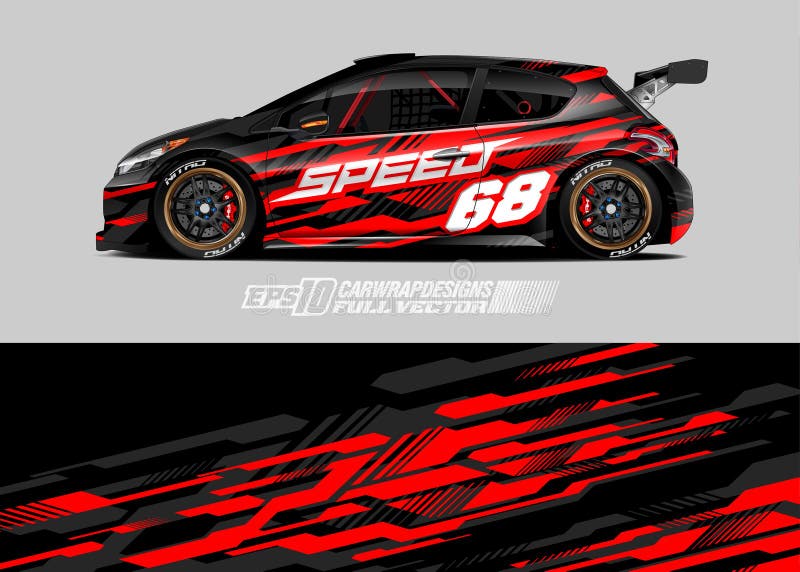 Car Livery Designs. Abstract Sripe Racing Background Stock Vector ...