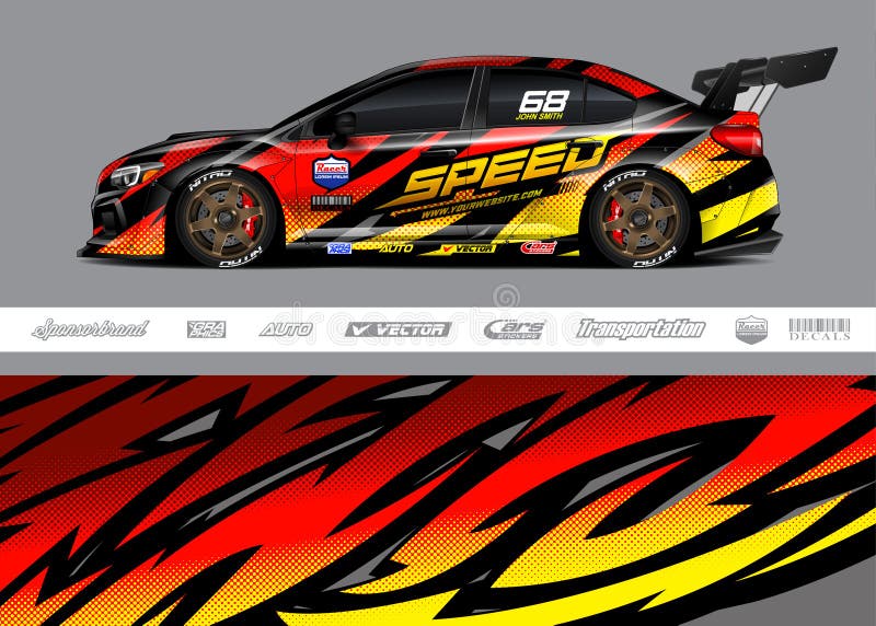 Car Wrap Decal Designs. Abstract Racing and Sport Background for Racing ...