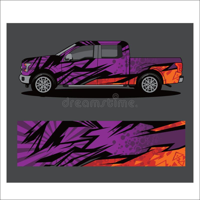 Car Livery Vector. Abstract Explosion with Grunge Stock Vector ...