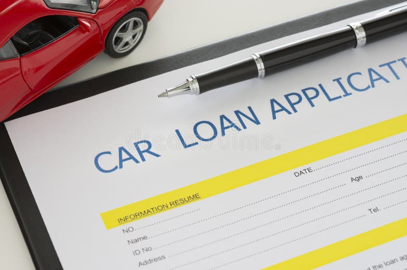 Car loan application form stock photo. Image of business - 156812658