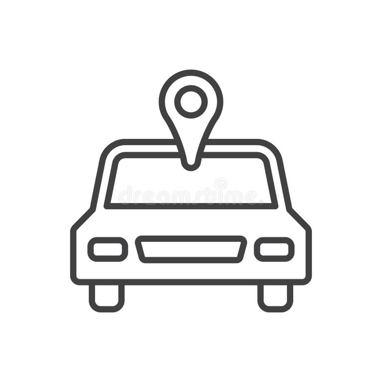 Car Location Icon stock vector. Illustration of location - 393157934