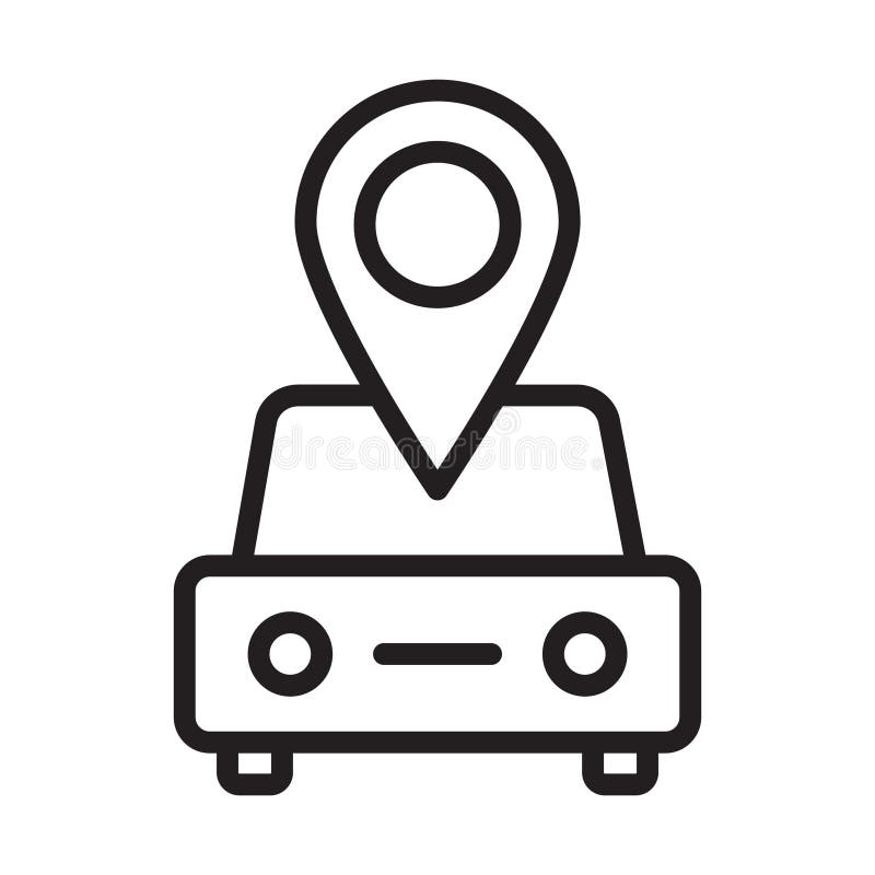 Car Location, Map, Car, Location Fully Editable Vector Icon Stock ...