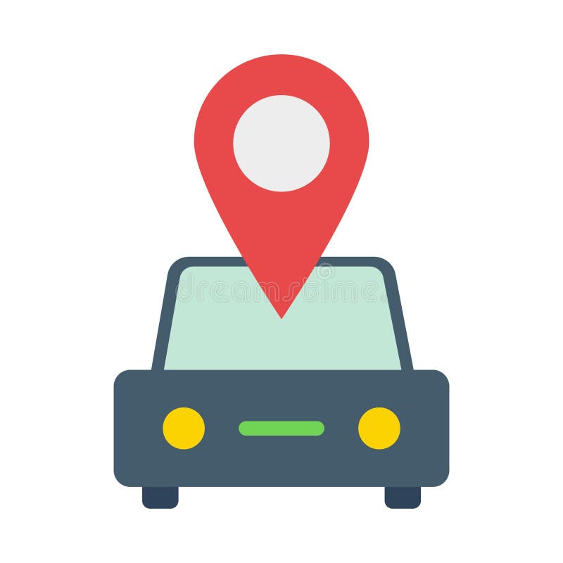 Car Location, Map, Car, Location Fully Editable Vector Icon Stock ...