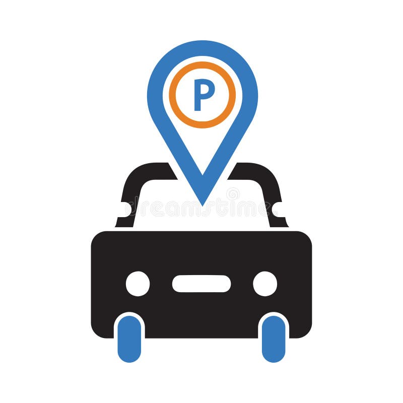 Car Parking Location Pin Icon Stock Vector - Illustration of point ...
