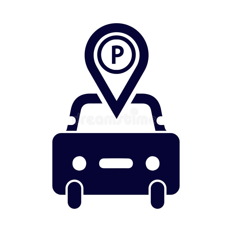 Car, Location, Pin, Car Parking Location Pin Icon Stock Vector ...